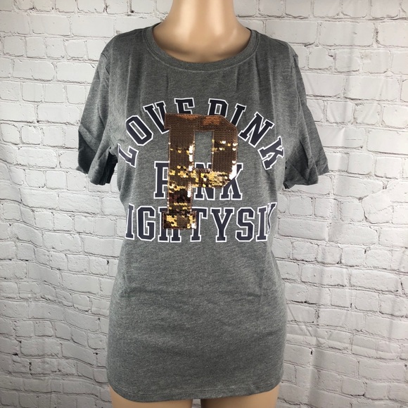 Victoria's Secret | Tops | Victorias Secret Pink Bling Tshirt Eighty ...